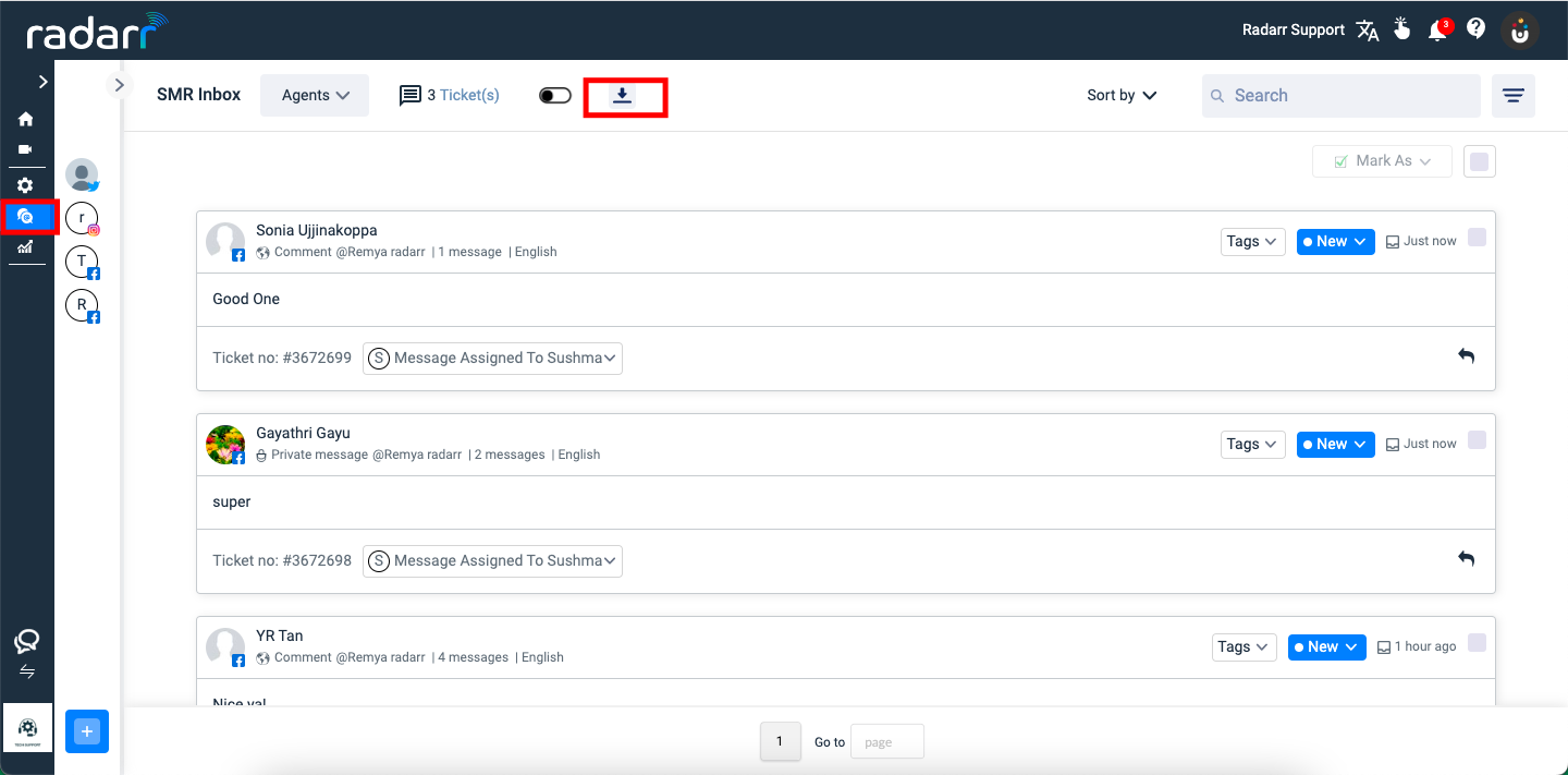 Download messages from SMR - Radarr by Genesys Help and Support