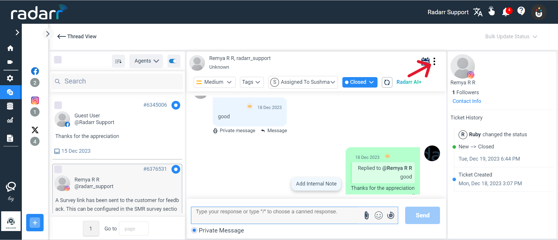 To Download Individual tickets from the SMR Module - Radarr by Genesys ...