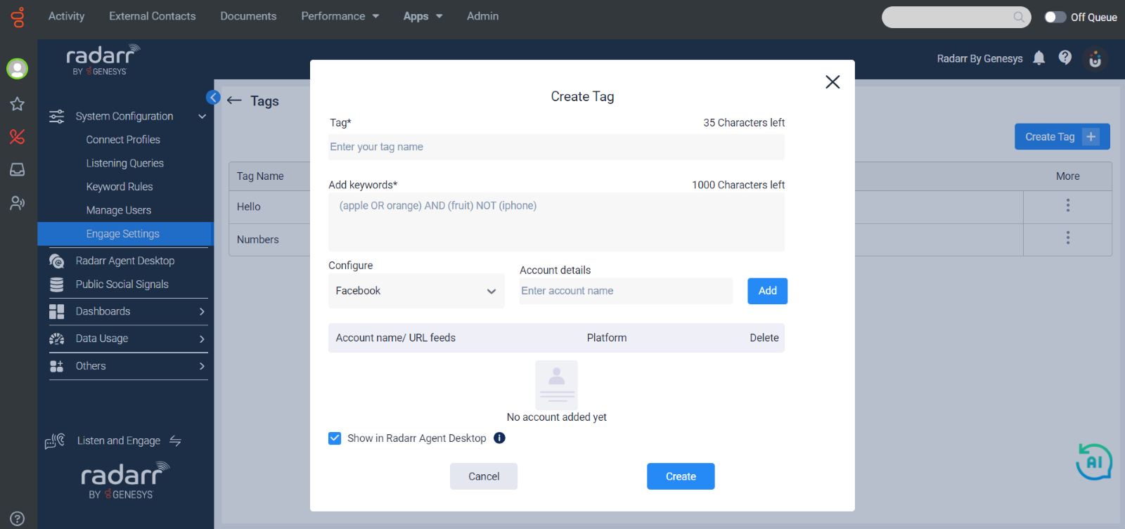Setting Tags in Radarr Agent Desktop - Radarr by Genesys Help and Support