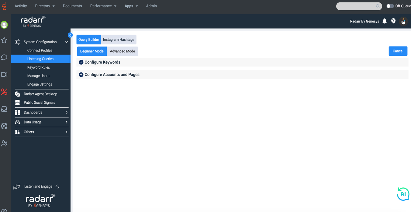 Getting started with Listen - Radarr by Genesys Help and Support